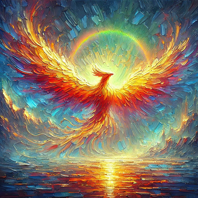 HD Phoenix IV Series Oil Palette Knife Inspiration as 5 HD Digital ...