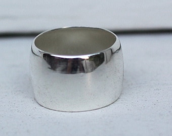 Sterling Silver Band Heavy Silver Ring Chunky Solid Silver - Etsy