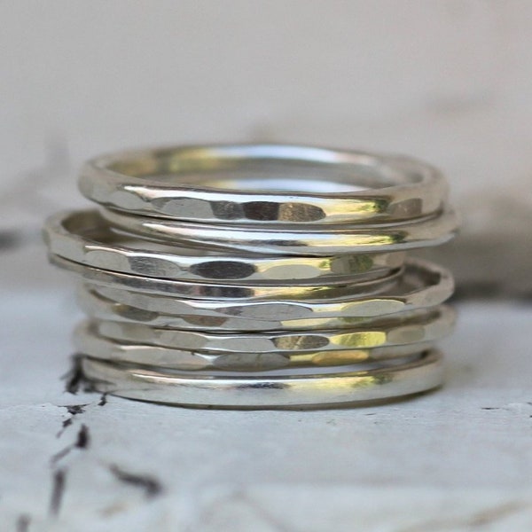 Silver Ring Set - Etsy