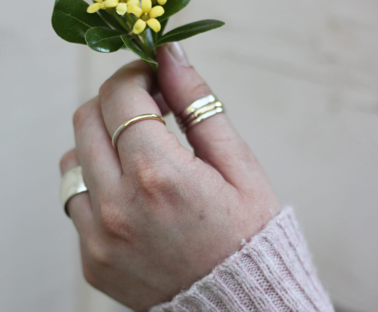 Gold and Silver Ring Mixed Metal Ring 14k Gold Sterling | Etsy