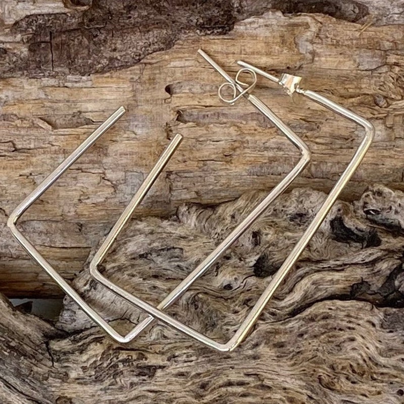 Square Hoops - Etsy