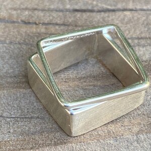 Large Square Ring, Ring Set (2), Chunky Square Ring, Stacking Rings ...