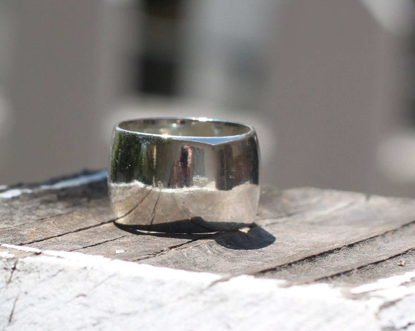 Wide silver ring Chunky silver ring Solid silver ring | Etsy