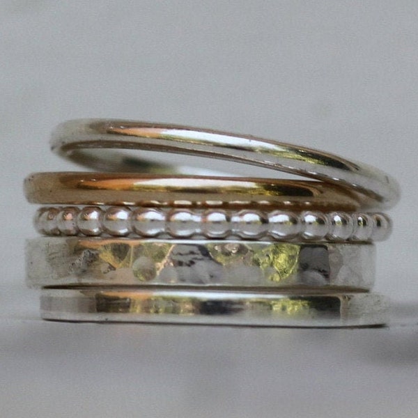 Mixed Metal Rings - Etsy