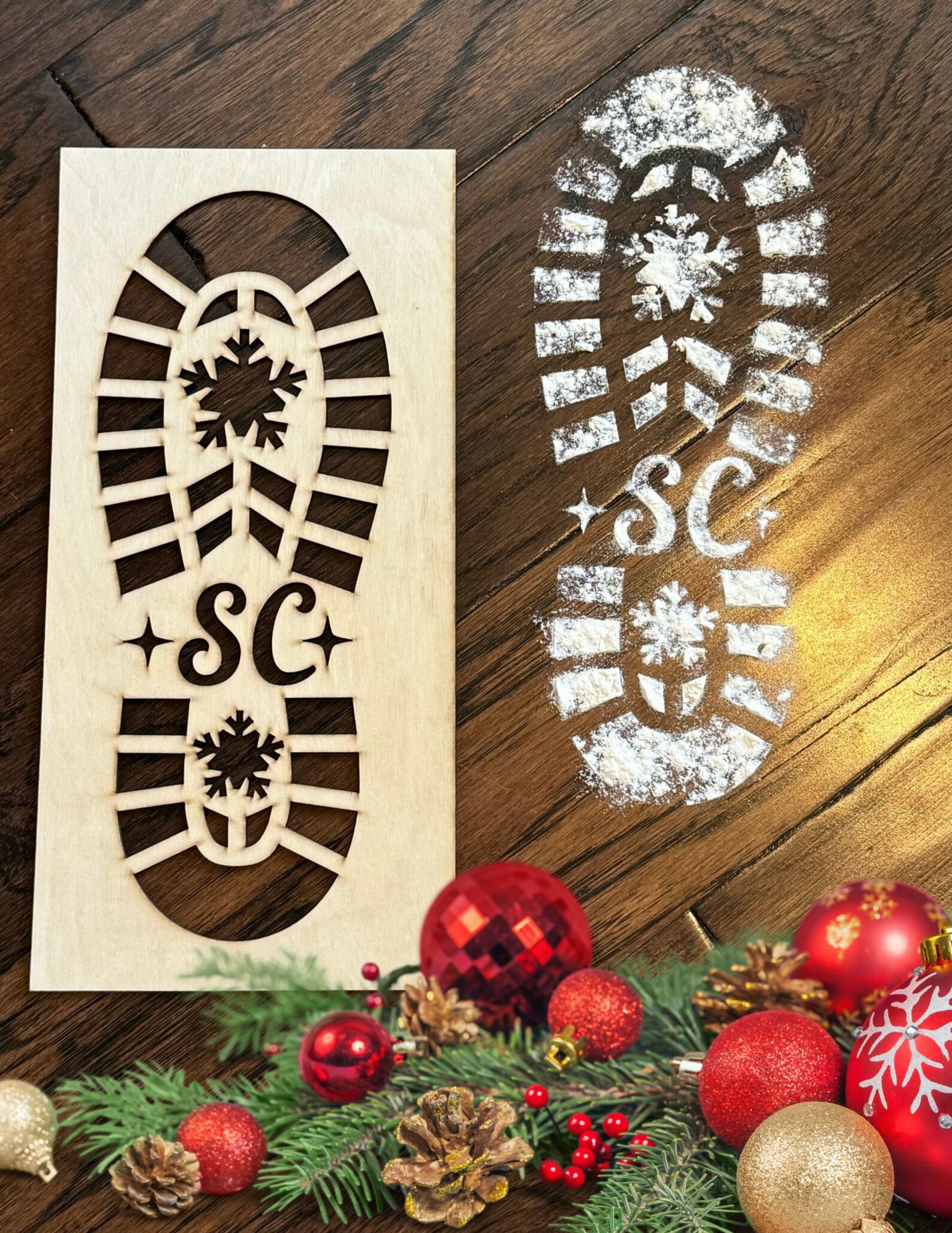 Santa Boots Santa Foot Prints Elf Foot Prints Reindeer Tracks Santa ...