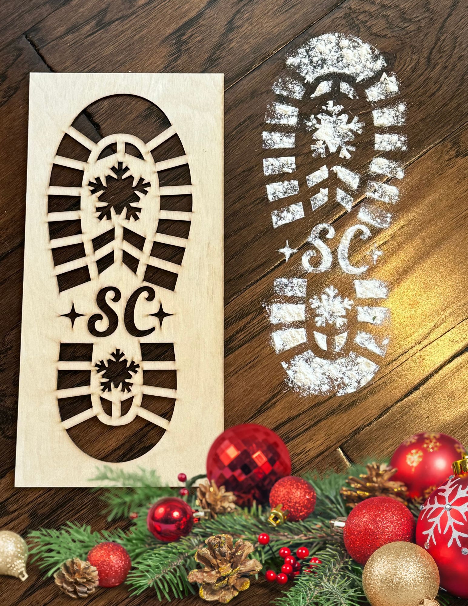 Santa Boots Santa Foot Prints Elf Foot Prints Reindeer Tracks Santa ...