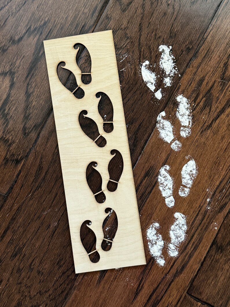 Santa Boots Santa Foot Prints Elf Foot Prints Reindeer Tracks Santa ...