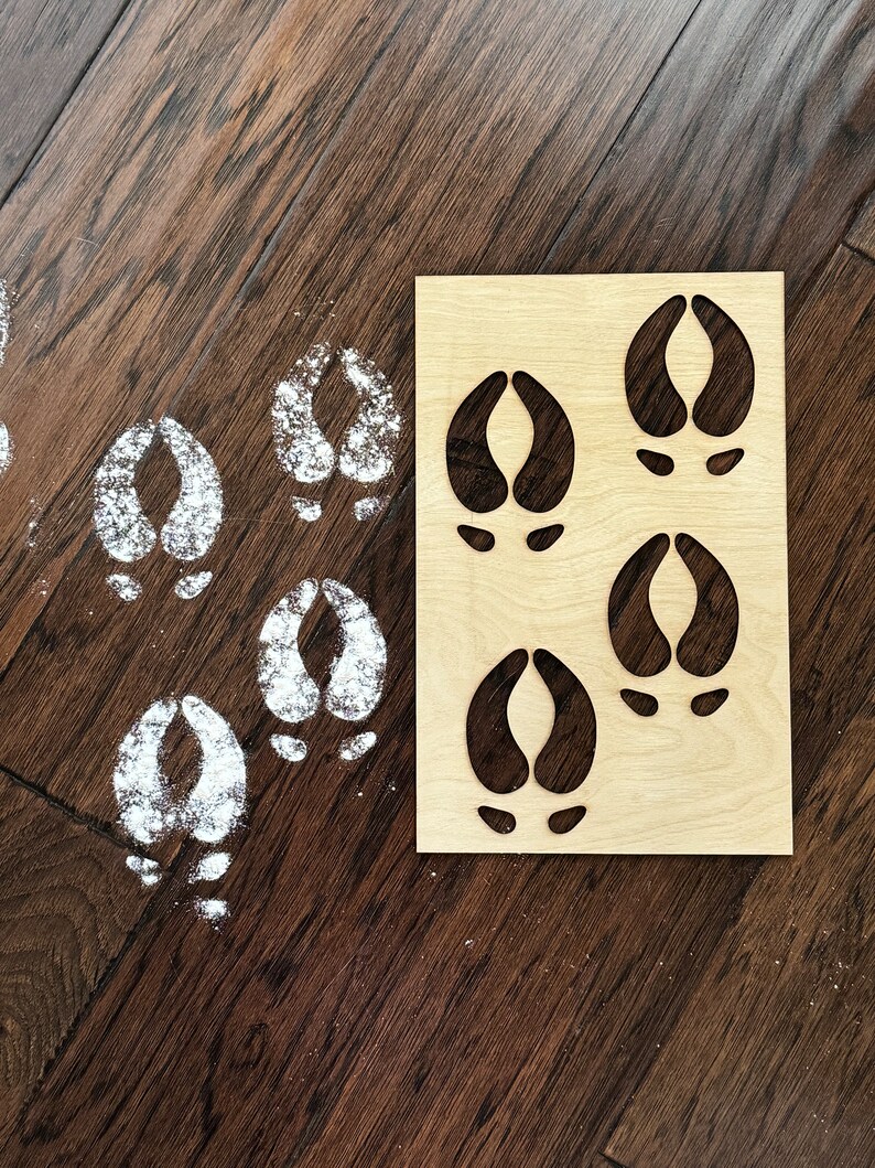 Santa Boots Santa Foot Prints Elf Foot Prints Reindeer Tracks Santa ...