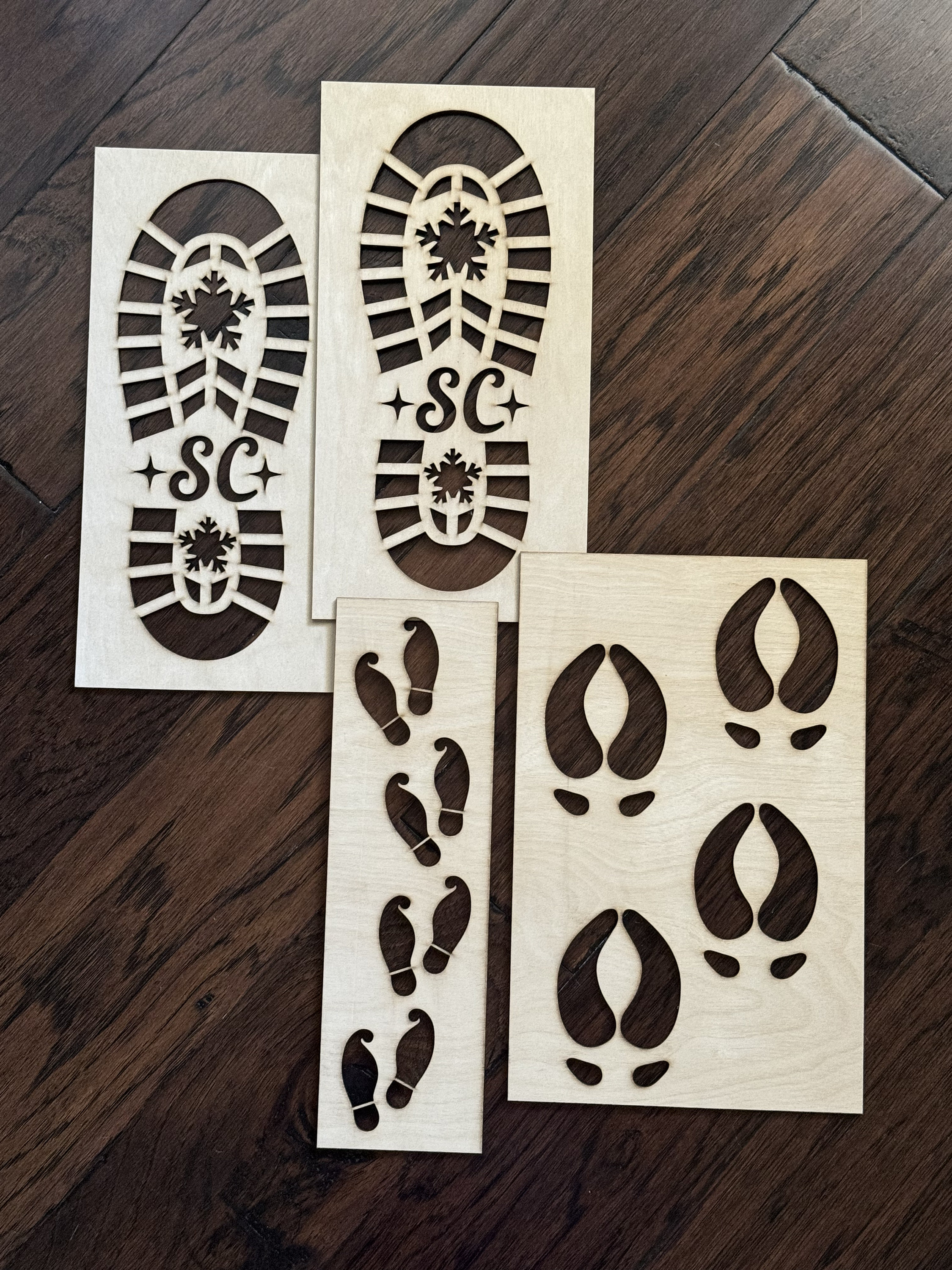 Santa Boots Santa Foot Prints Elf Foot Prints Reindeer Tracks Santa ...