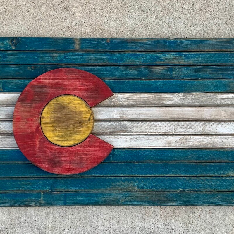 Wood Colorado Flag - Etsy