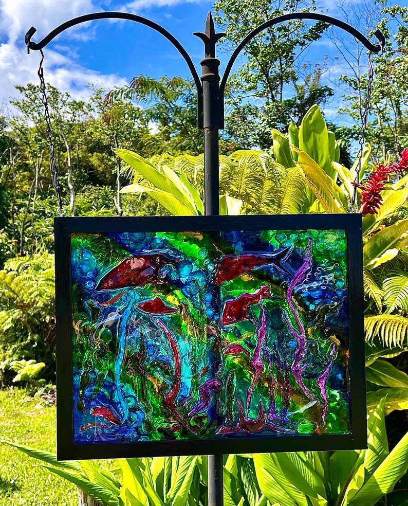 Aquarium on A Window or A Wall Epoxy Resin Painting Framed - Etsy