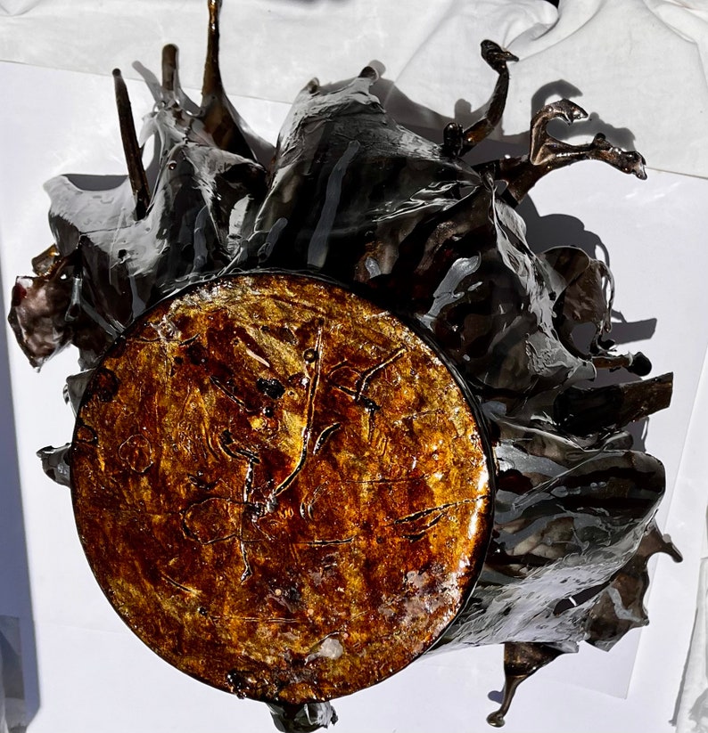 Splash Sculpted Epoxy Resin Art in Bronze Gold Black Silver Handmade ...