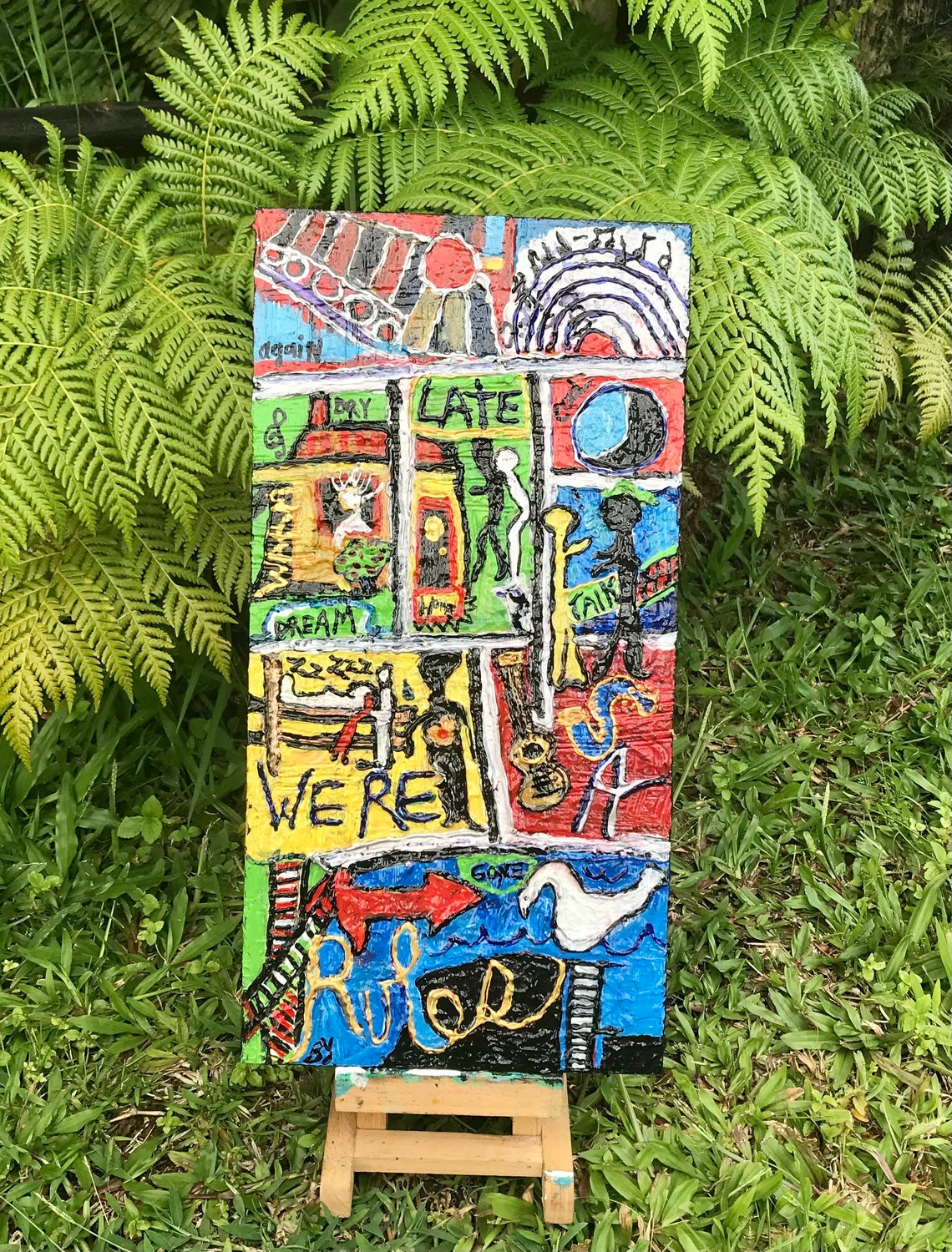 Acrylic Abstract Pink Floyd Painting. Inspired by a Song. Wood | Etsy