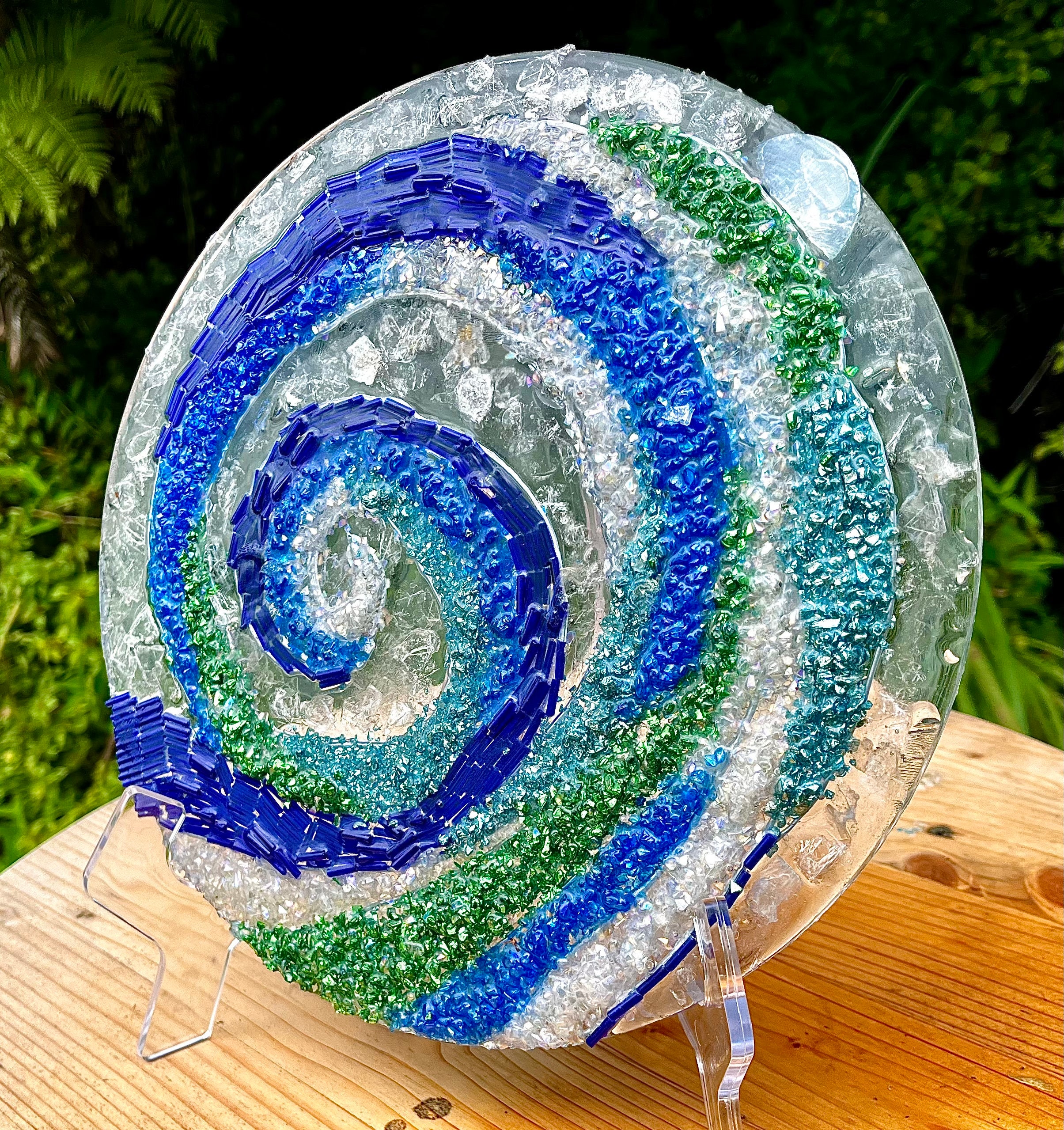 Ocean Wave Transparent 10” Round on Plexiglass Handmade - Etsy