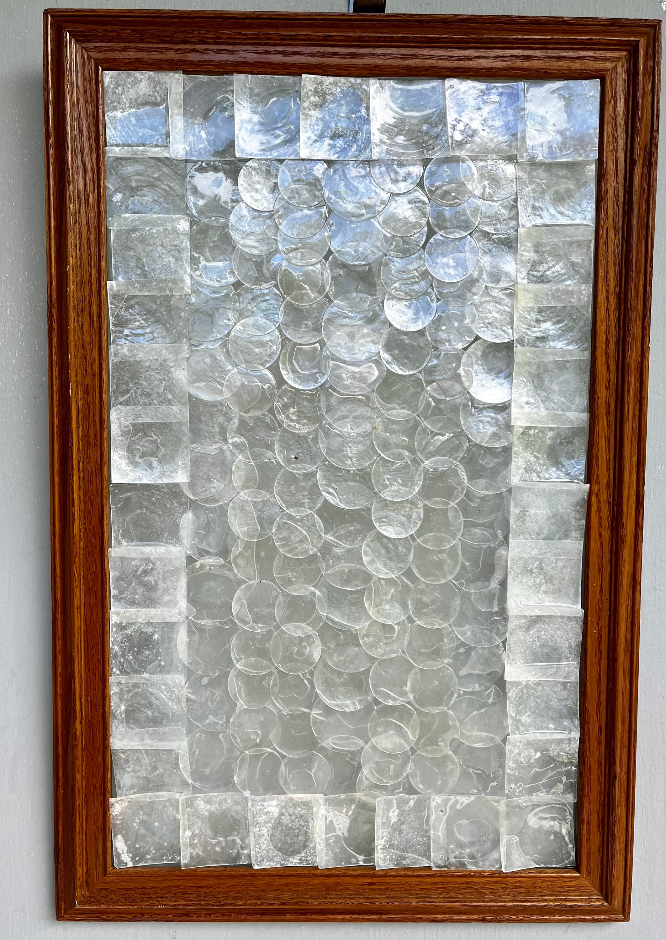 White Natural Capiz Shells on Glass Solid Wood Frame 24x16 - Etsy