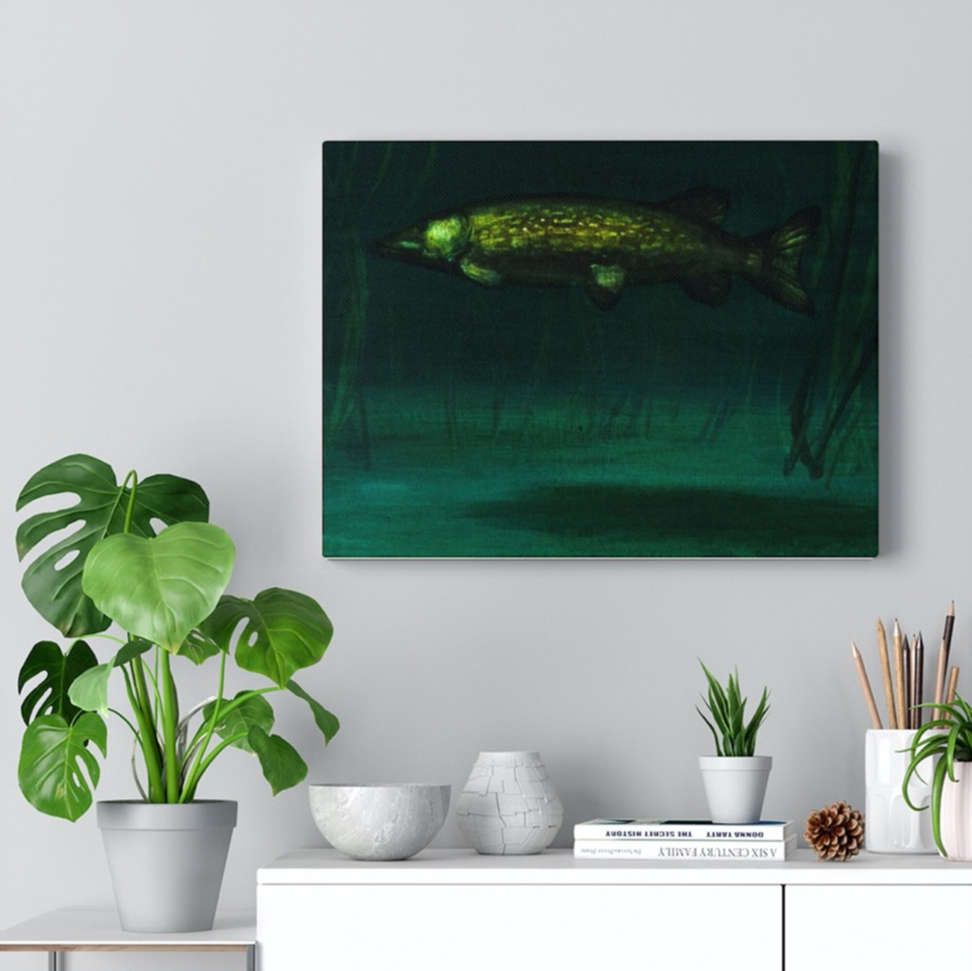 Pike : Fish Art Print From an Original Painting by David Andrews ...