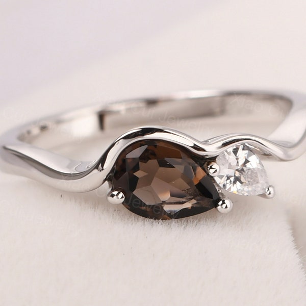 Smoky Quartz Ring - Etsy