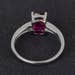 Cushion Cut Ruby Ring Sterling Silver Ring Ruby Engagement - Etsy