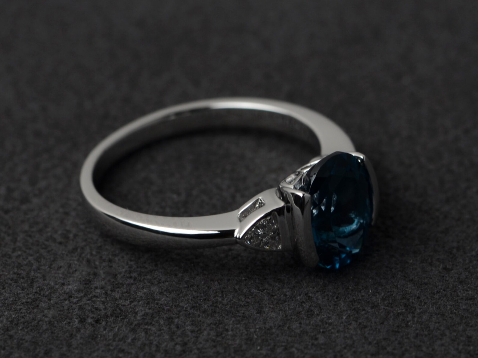 London Blue Topaz Ring Engagement Ring Blue Gemstone Rings - Etsy Canada