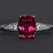 Cushion Cut Ruby Ring Sterling Silver Ring Ruby Engagement - Etsy