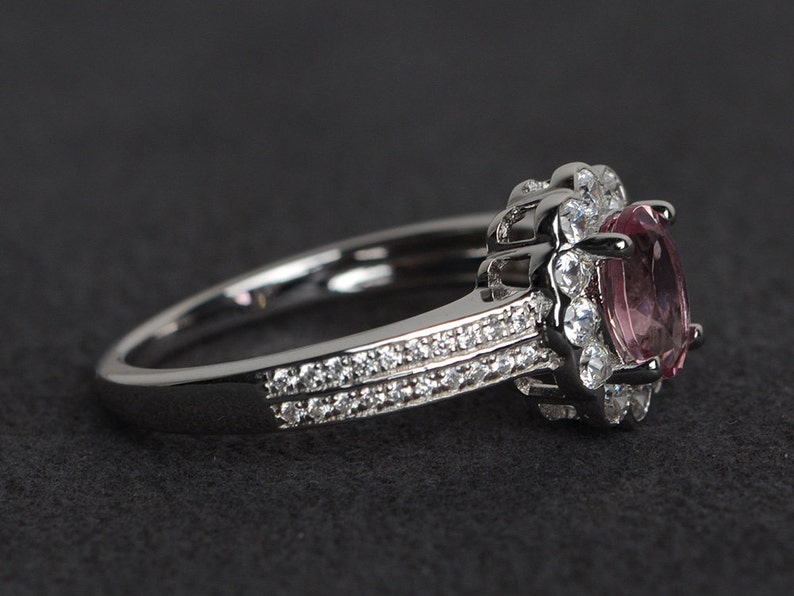 Tourmaline ring natural gemstone ring pink tourmaline | Etsy