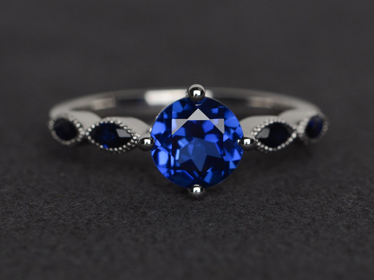 Sapphire Ring Engagement Ring September Birthstone Ring - Etsy