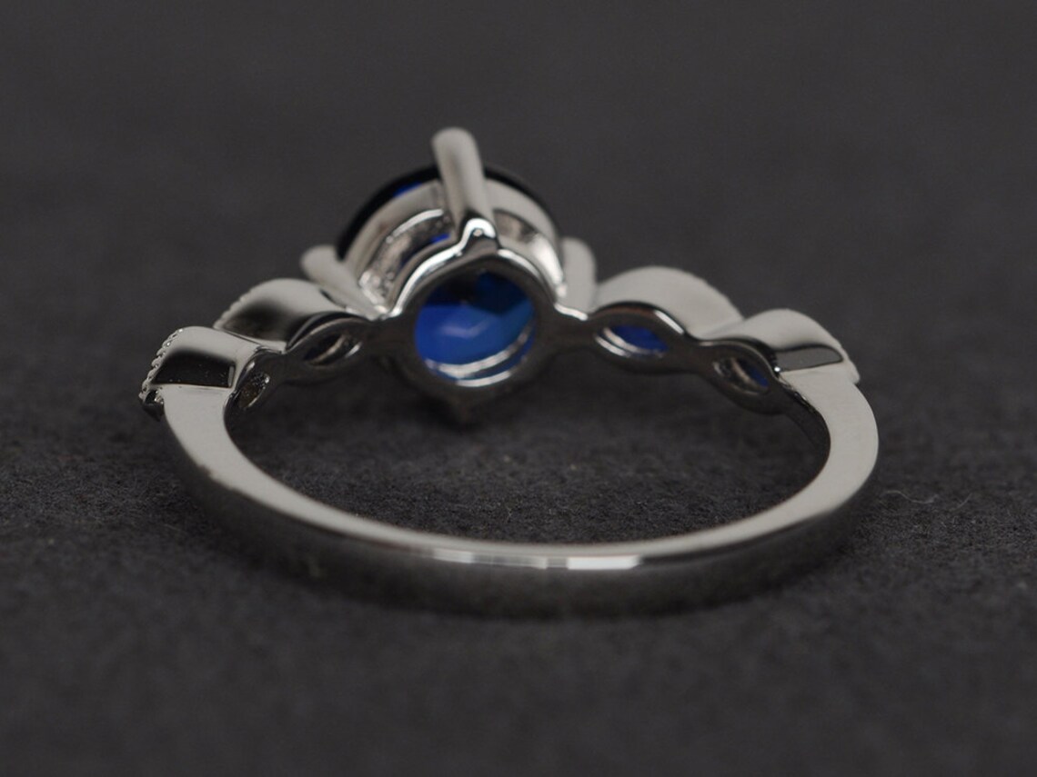 Sapphire Ring Engagement Ring September Birthstone Ring - Etsy