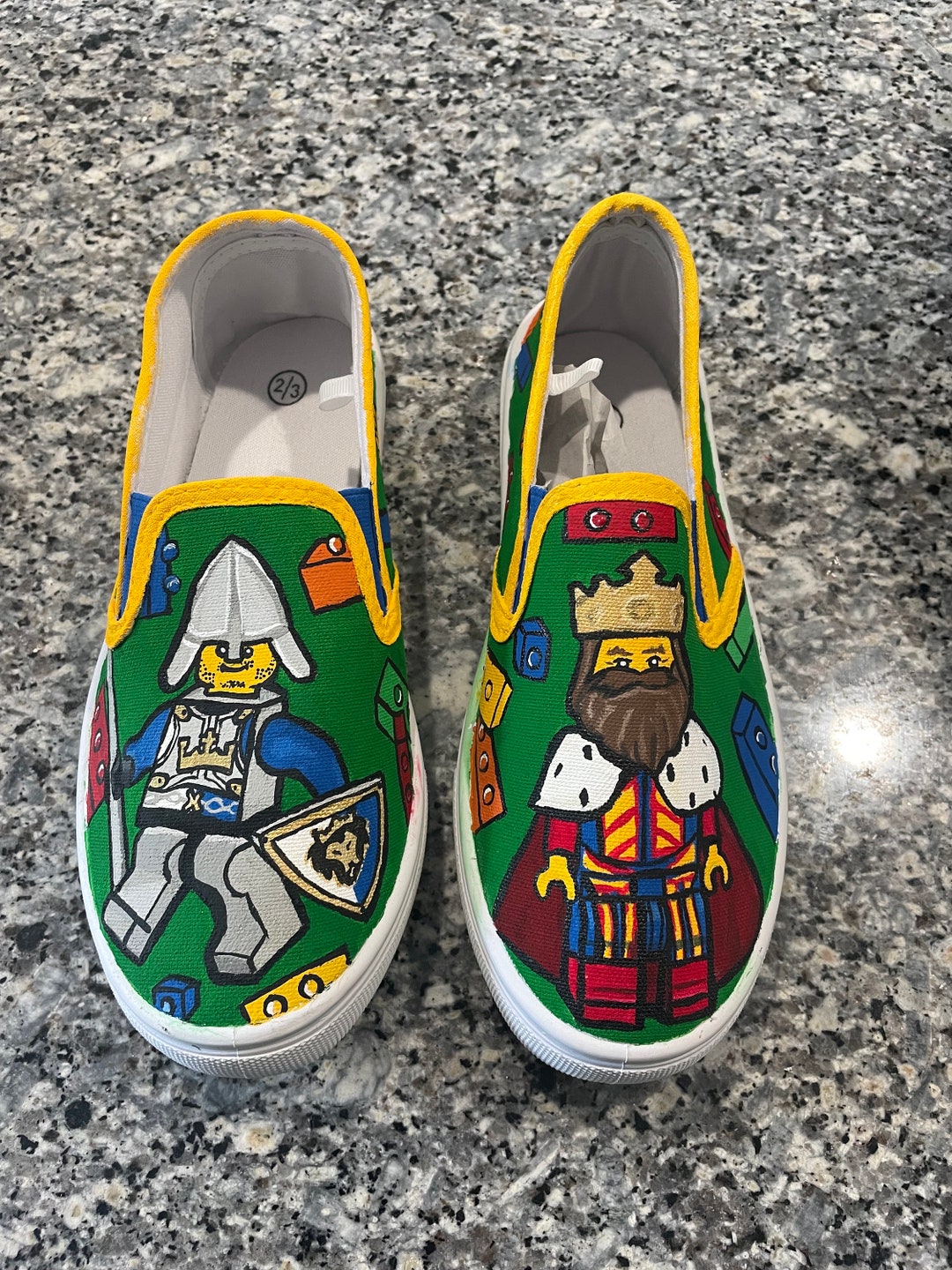 Hand Painted Lego Sneakers - Etsy