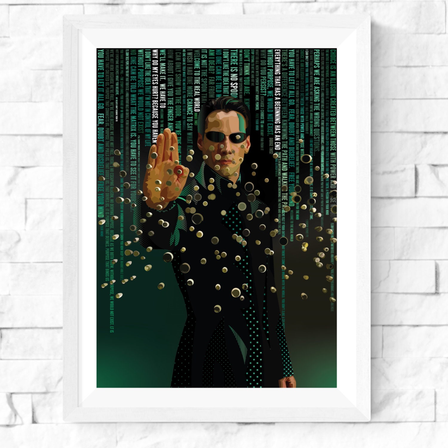 Neo the Matrix Matrix Quotes Art Print - Etsy