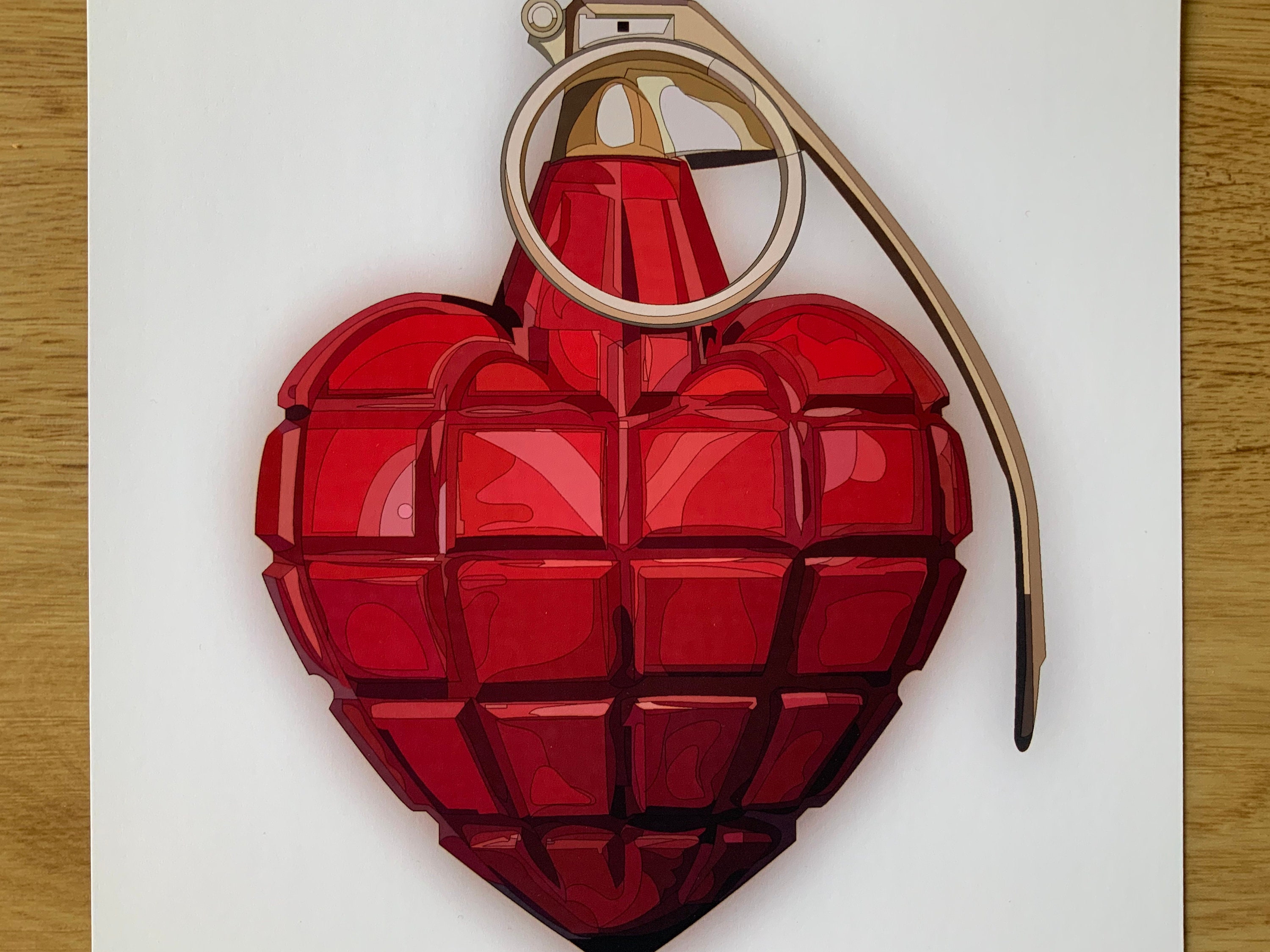 Heart Grenade Digital Art Print | Etsy