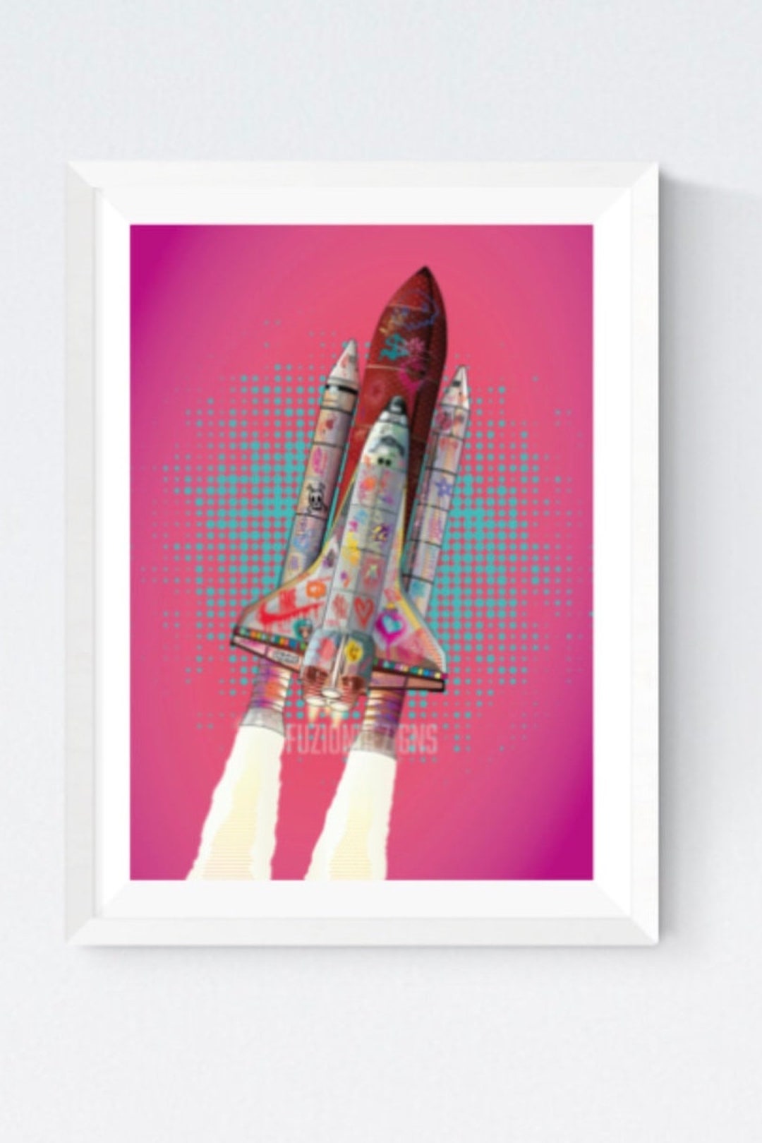 Space Shuttle, Graffiti Style, Art Print - Etsy