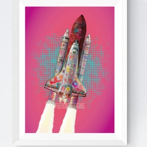 Space Shuttle, Graffiti Style, Art Print - Etsy