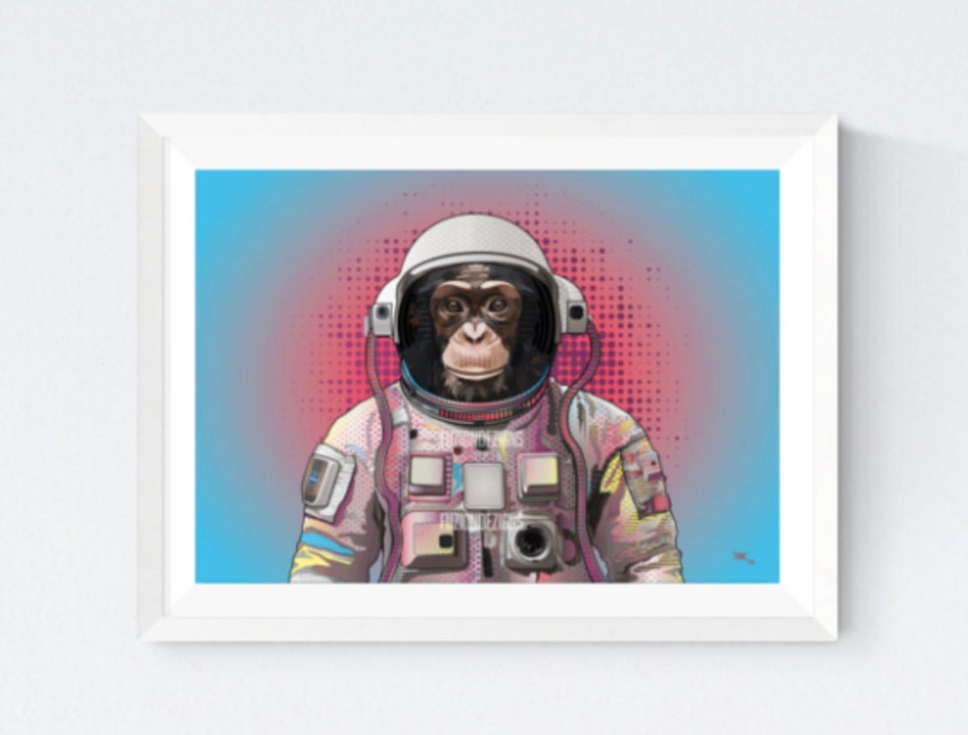 Space Monkey, Art Print - Etsy