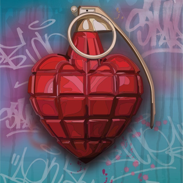 Grenade Art - Etsy
