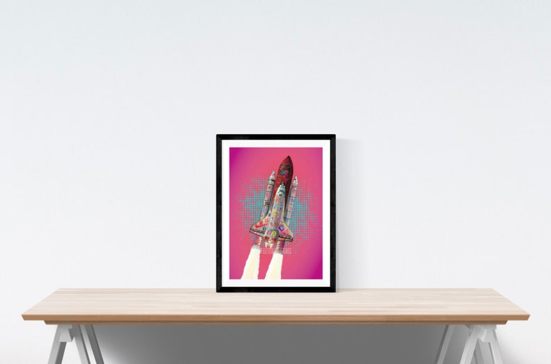 Space Shuttle, Graffiti Style, Art Print - Etsy