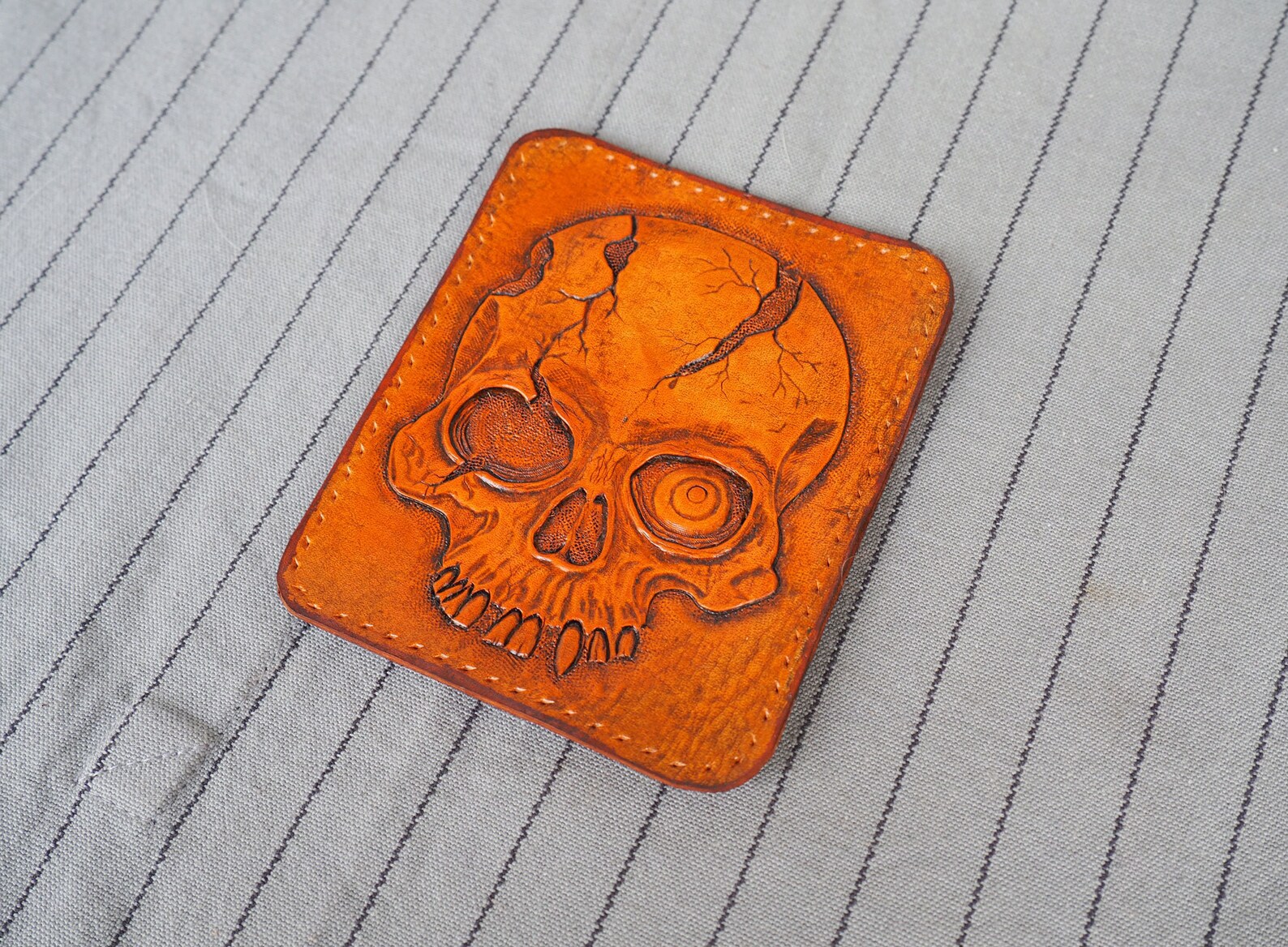 Skeleton patch Skull patch leather motorcycle patch carved | Etsy