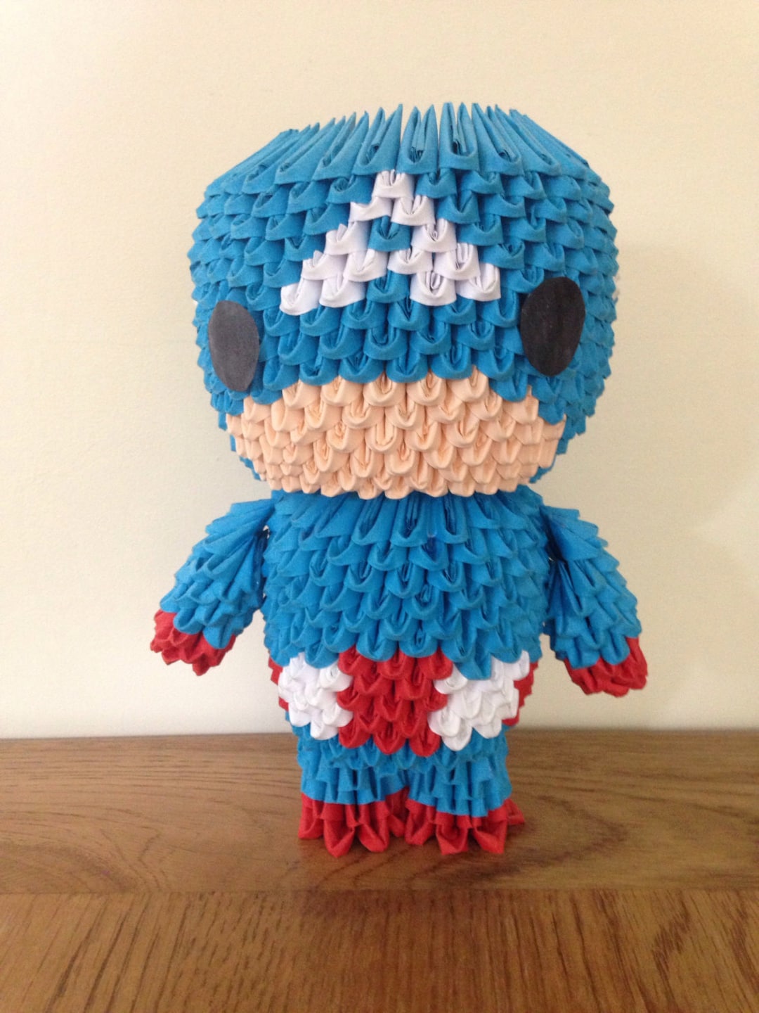 3D Origami Comic Heroes Captain America - Etsy