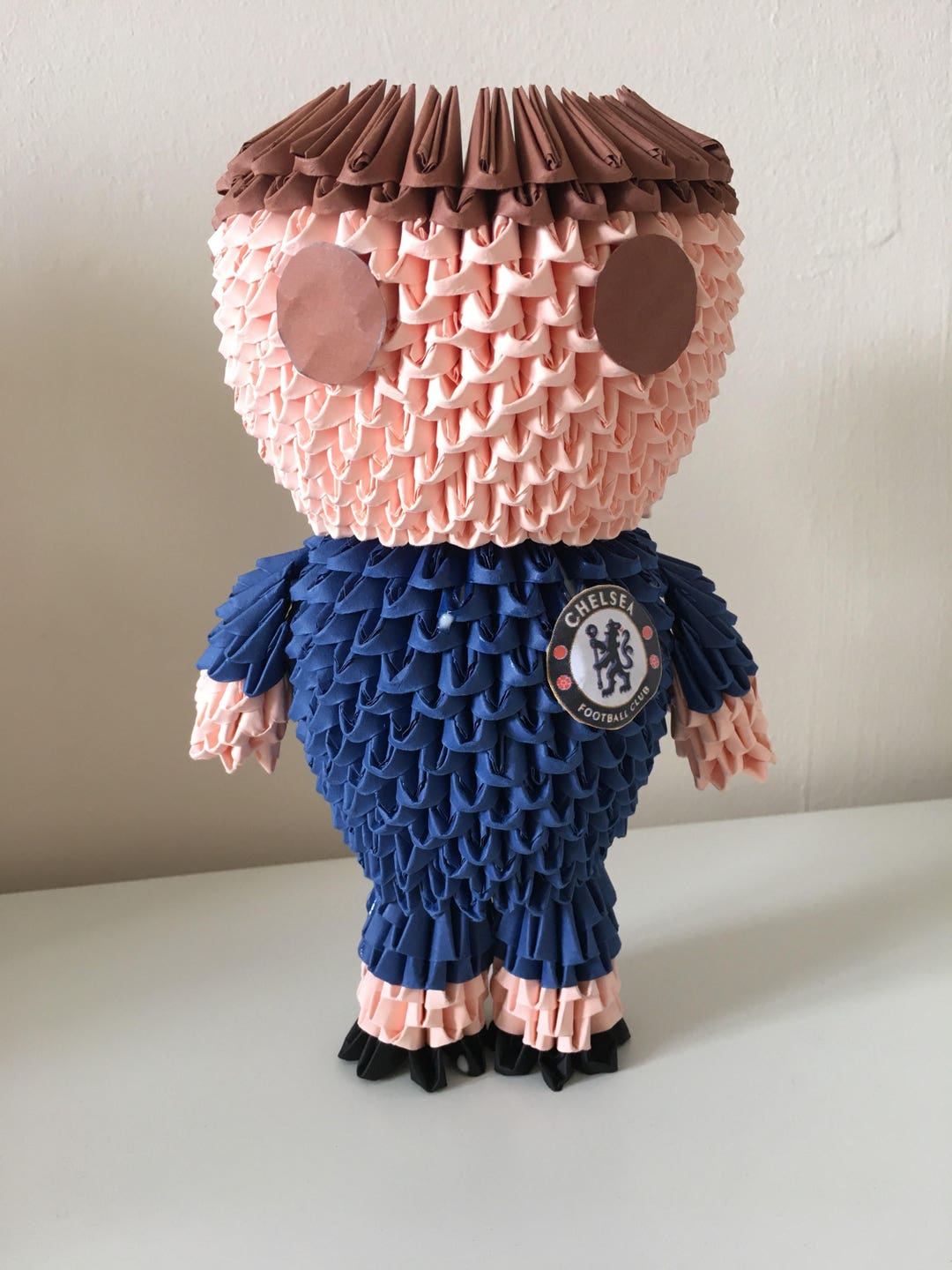 3D Origami Chelsea Football Player - Etsy