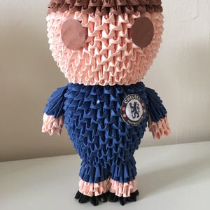 3D Origami Chelsea Football Player - Etsy