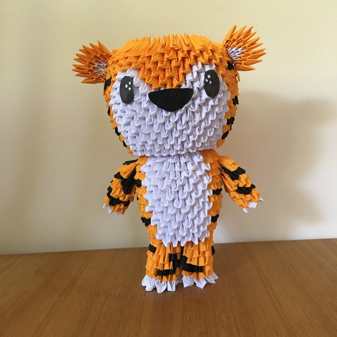 3D Origami Tiger - Etsy
