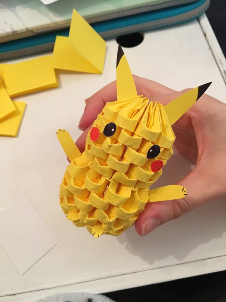 3D Origami Mini Pokemon Characters - Etsy