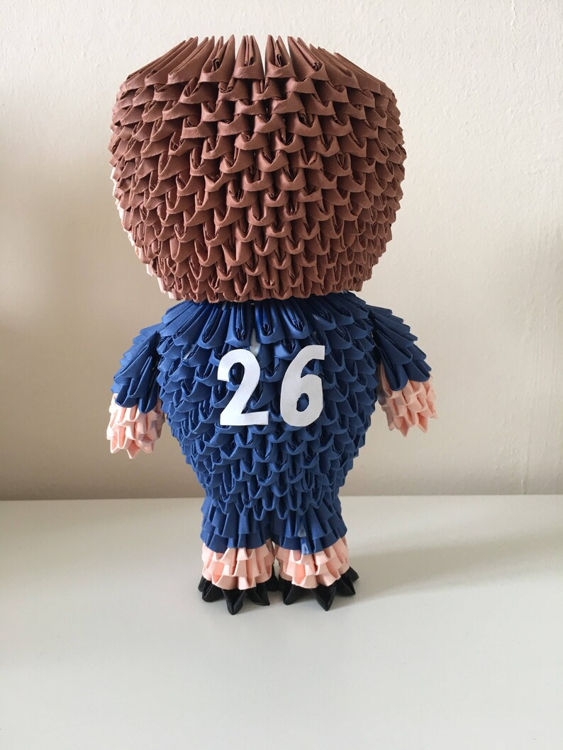 3D Origami Chelsea Football Player - Etsy