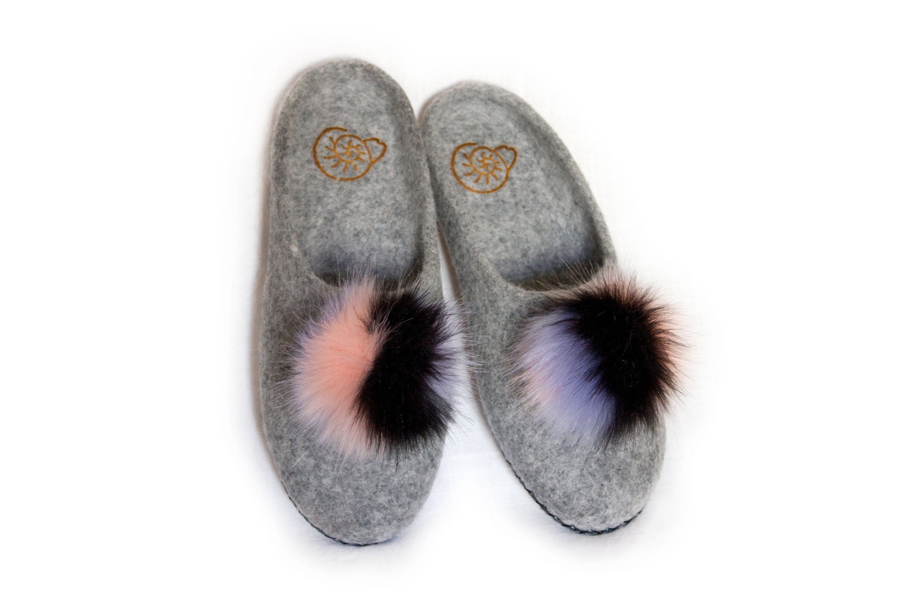Furry Women Slippers Fuzzy Grey Felted Wool House White Black Color Fluffy Real Natural Shoes Eco Fake Fur Mistress Wife Black Friday Gift Etsy France
