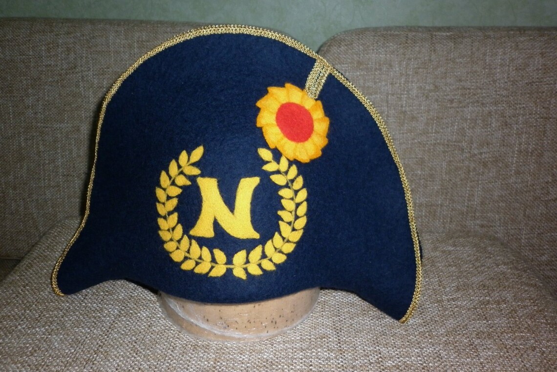 Napoleon Hat Bonaparte French Bicorne Military Cap Sauna Felted 19th ...