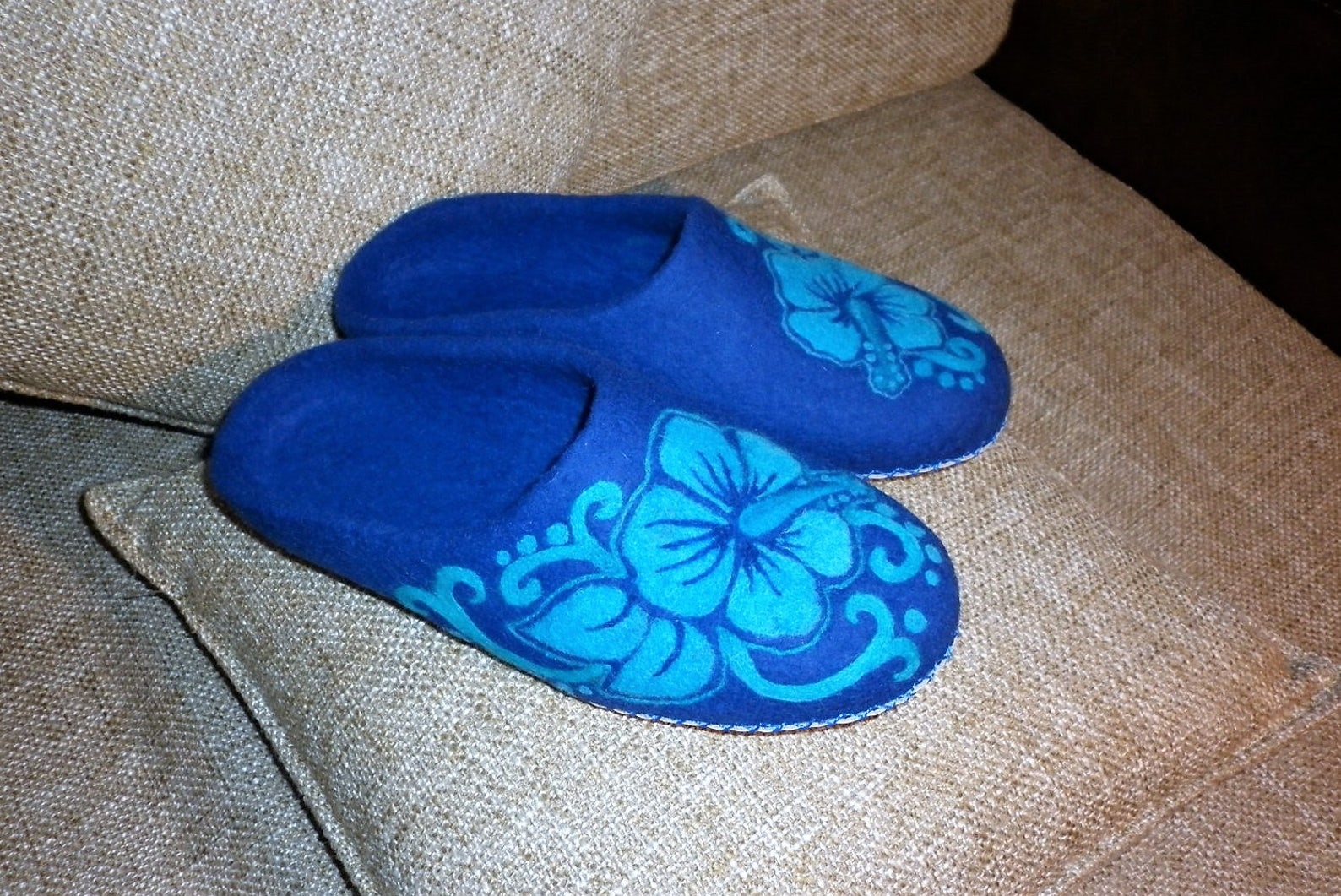 Felted Slippers Women Eco Friendly Clothes Fairy Boho Hippie Shoes Blue ...