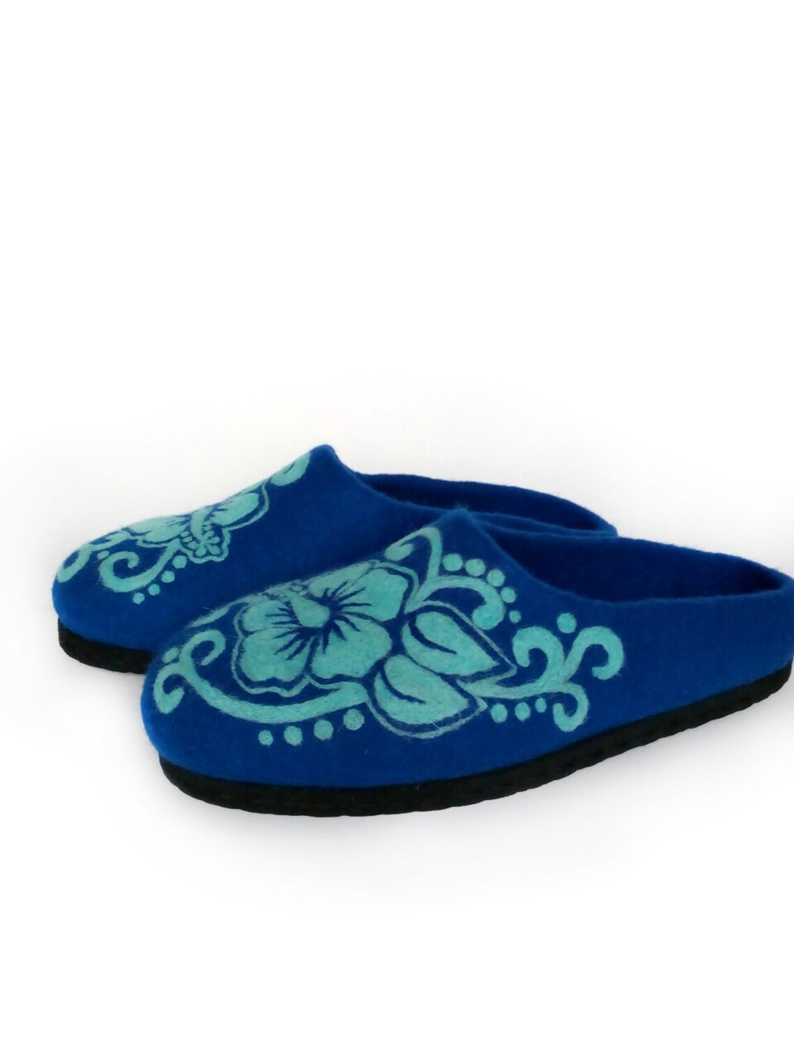 Felted Slippers Women Eco Friendly Clothes Fairy Boho Hippie Shoes Blue ...