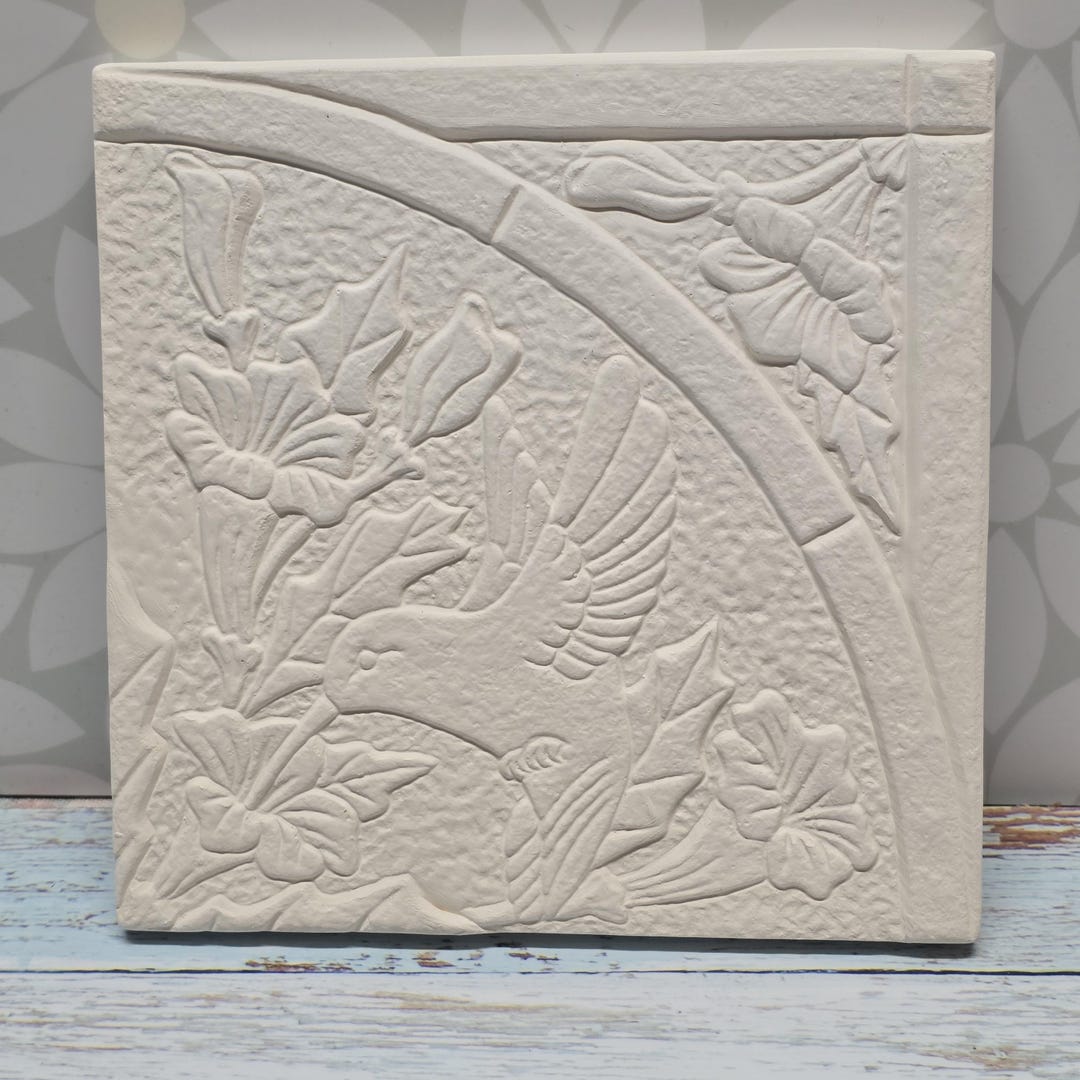 BISQUE Ready to Paint Hummingbird Tile **made to Order** Upaint - Etsy