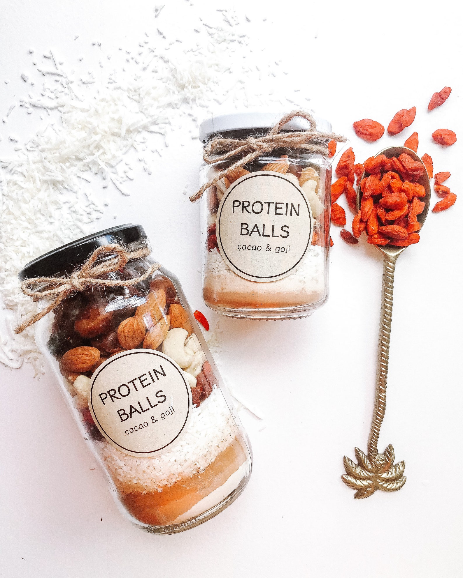 DIY Protein Ball With Gift Box*- 500ml or 250ml Jar, Vegan, Raw, Gluten ...