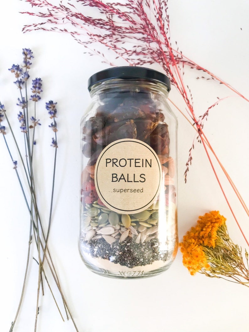 DIY Protein Ball With Gift Box*- 500ml or 250ml Jar, Vegan, Raw, Gluten ...