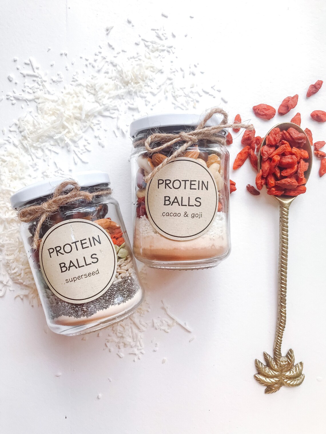 DIY Protein Ball With Gift Box*- 500ml or 250ml Jar, Vegan, Raw, Gluten ...